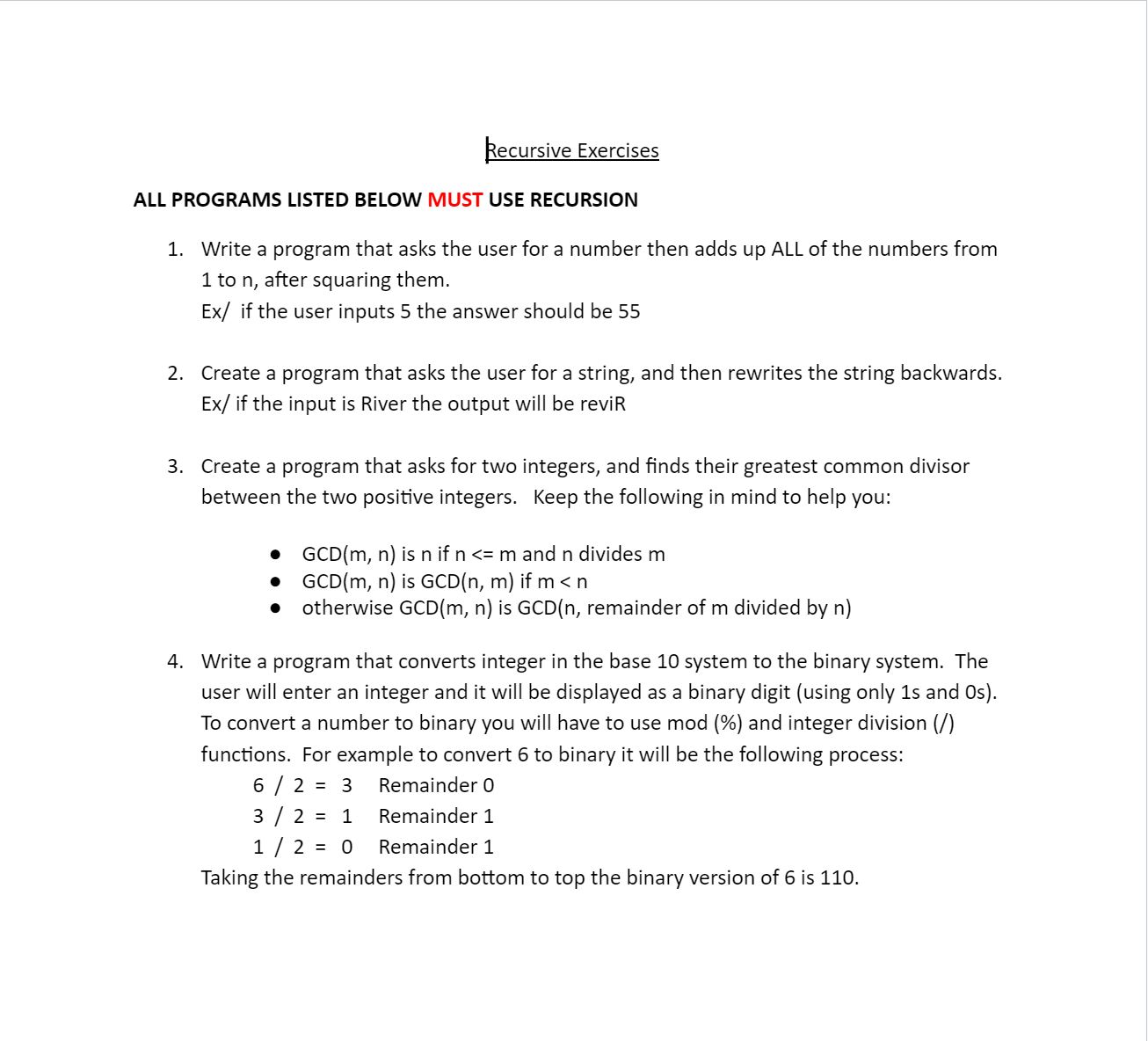 Solved All The Programs Should Be Coded In Java Please Make