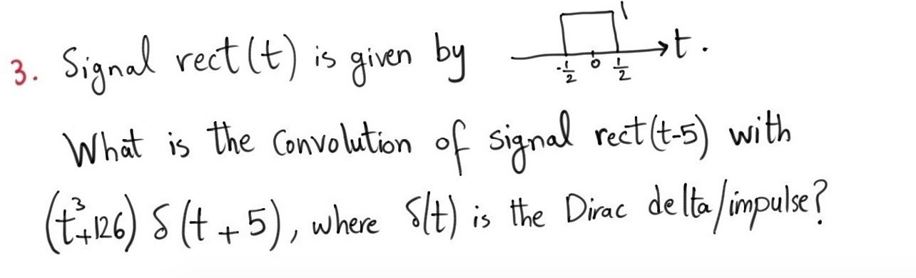 Solved »t. 0 1 Ź 3. Signal rect (t) is given by What is the | Chegg.com