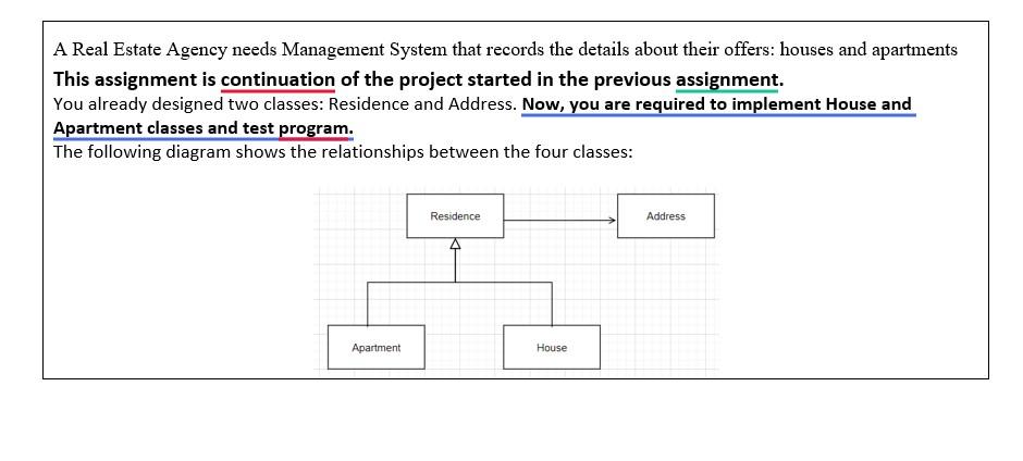 Solved A Real Estate Agency needs Management System that | Chegg.com