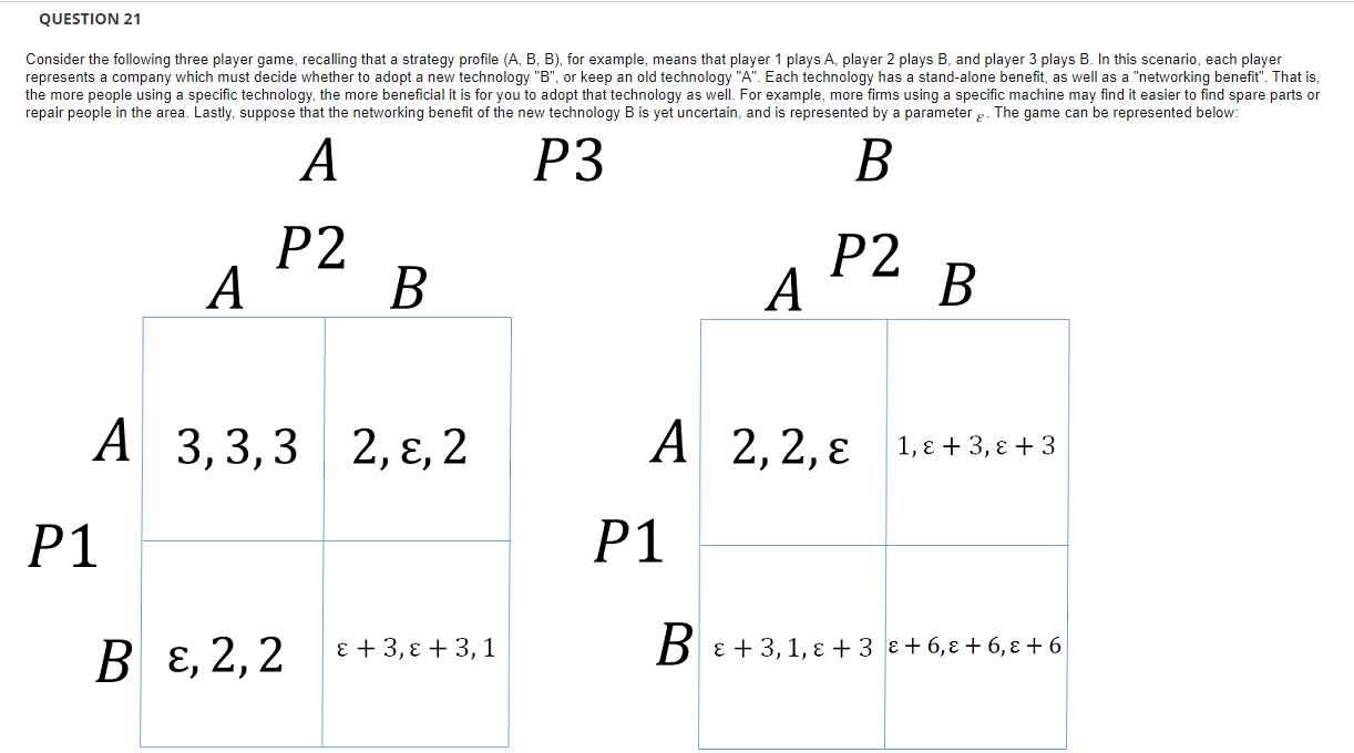Solved Consider the following three player game, recalling | Chegg.com