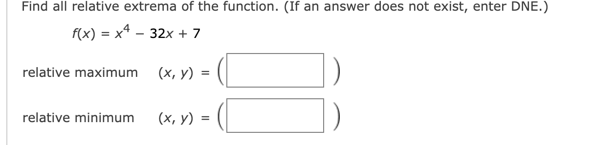 Solved Find all relative extrema of the function. (If an | Chegg.com
