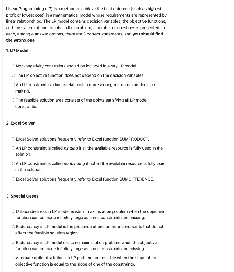 Solved Linear Programming Lp ﻿is A Method To Achieve The