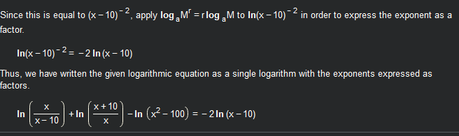 Solved Write the expression as a single logarithm. Express | Chegg.com