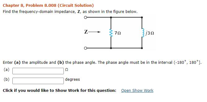 Solved Chapter 8, Problem 8.008 (Circuit Solution) Find the | Chegg.com