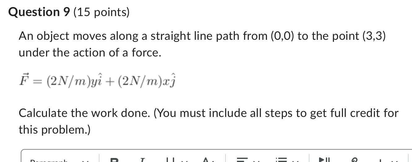 Solved An object moves along a straight line path from (0,0) | Chegg.com