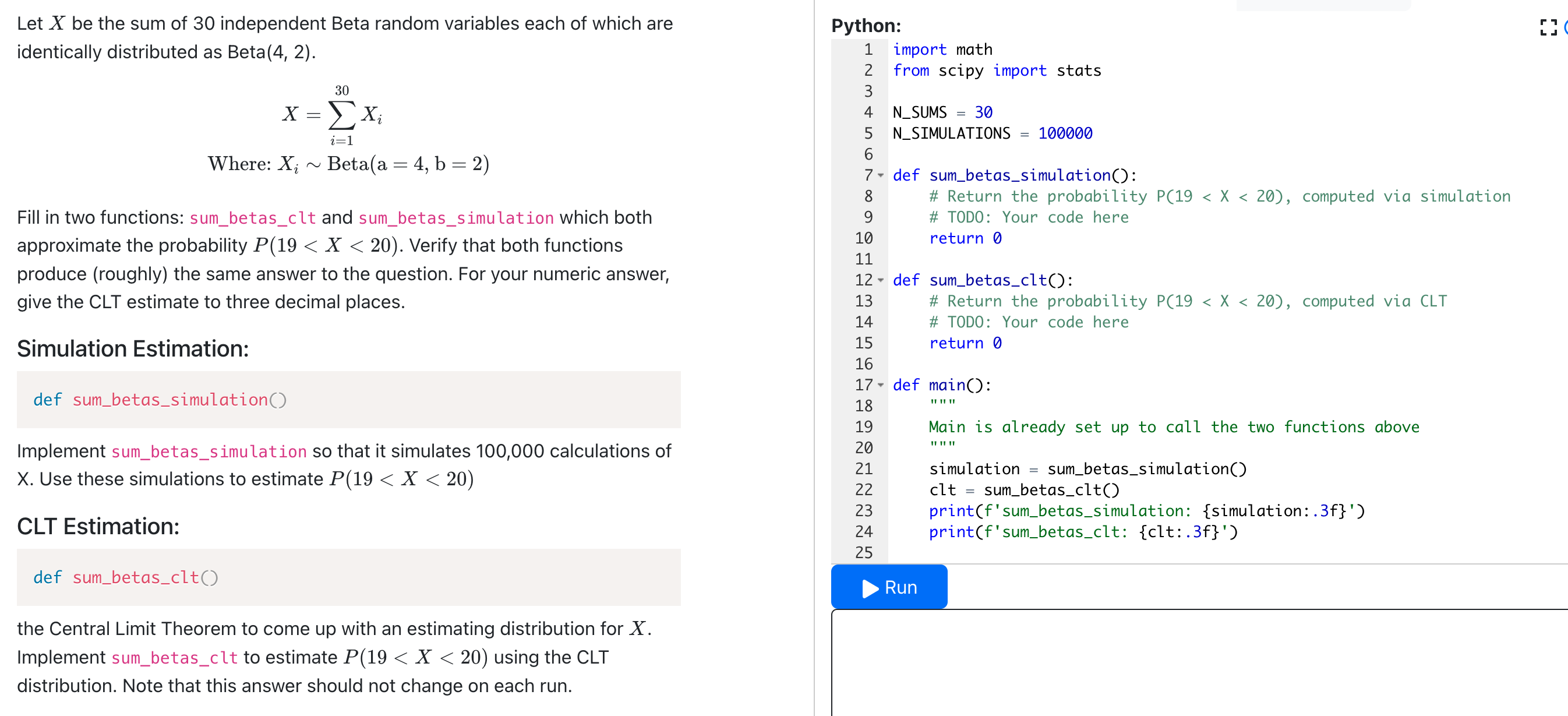 Solved Answer this probability/stats question please (no | Chegg.com