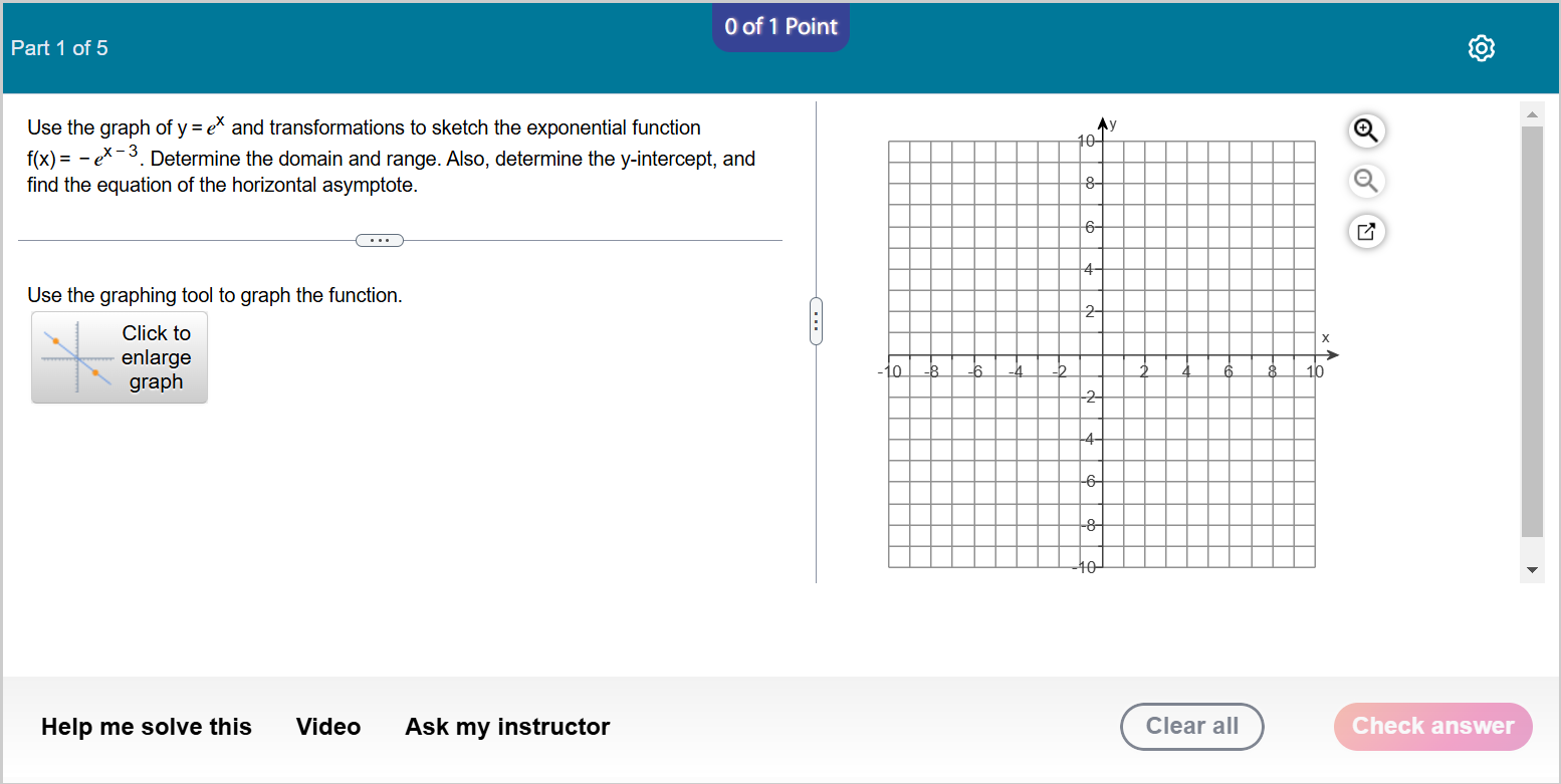 Solved Use the graph of y=ex ﻿and transformations to ﻿sketch | Chegg.com