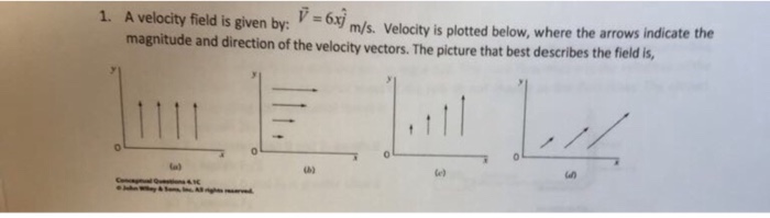 Solved A velocity field is given by: V = 6xj m/s. Velocity | Chegg.com Solved A velocity field is given by: V = 6xj m/s. Velocity | Chegg.com