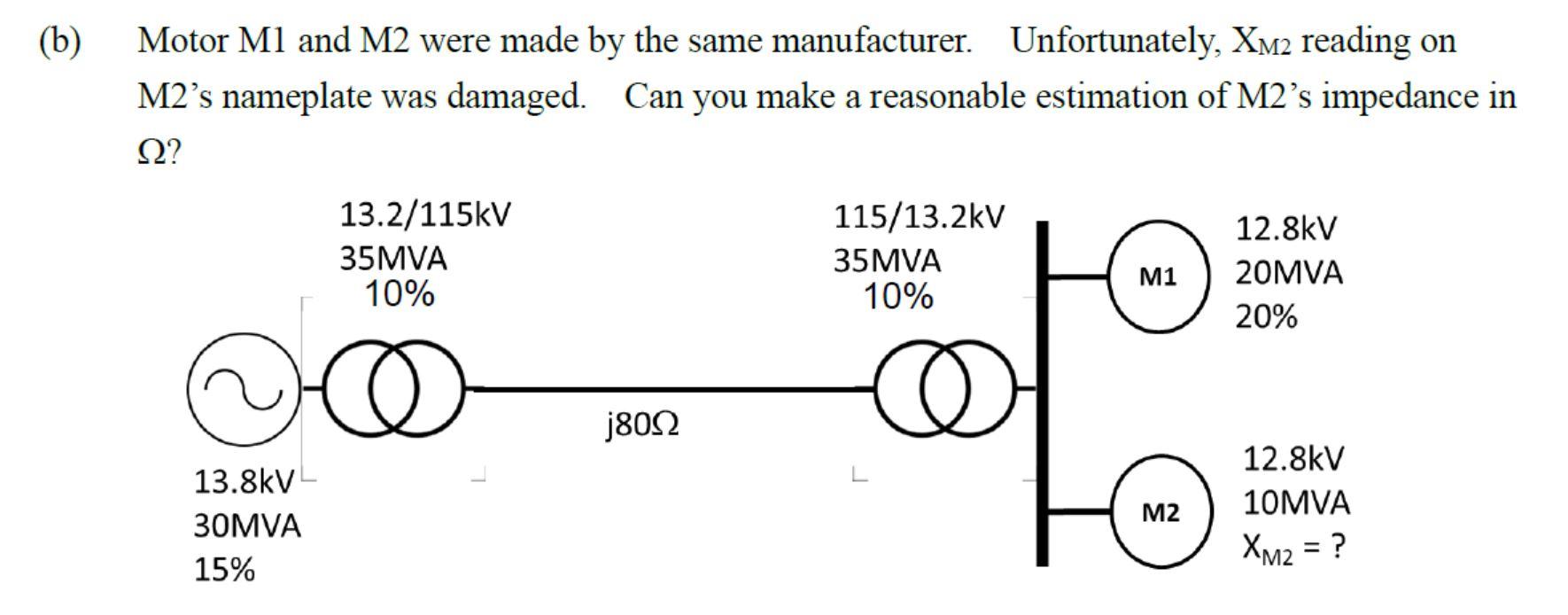 Solved Motor M1 and M2 were made by the same manufacturer. | Chegg.com