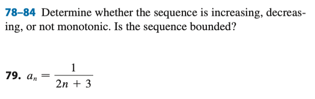 Solved 78-84 Determine whether the sequence is increasing, | Chegg.com