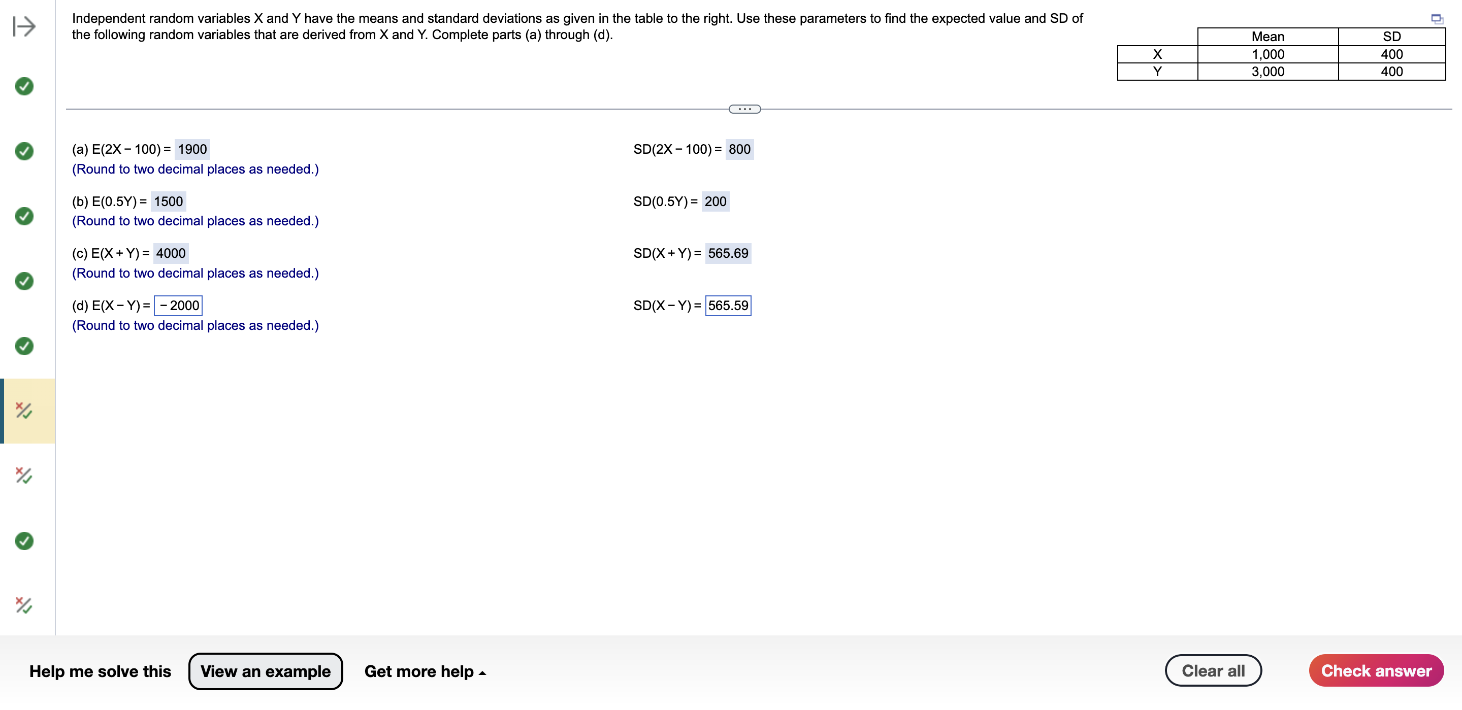 Solved Independent random variables X and Y have the means | Chegg.com
