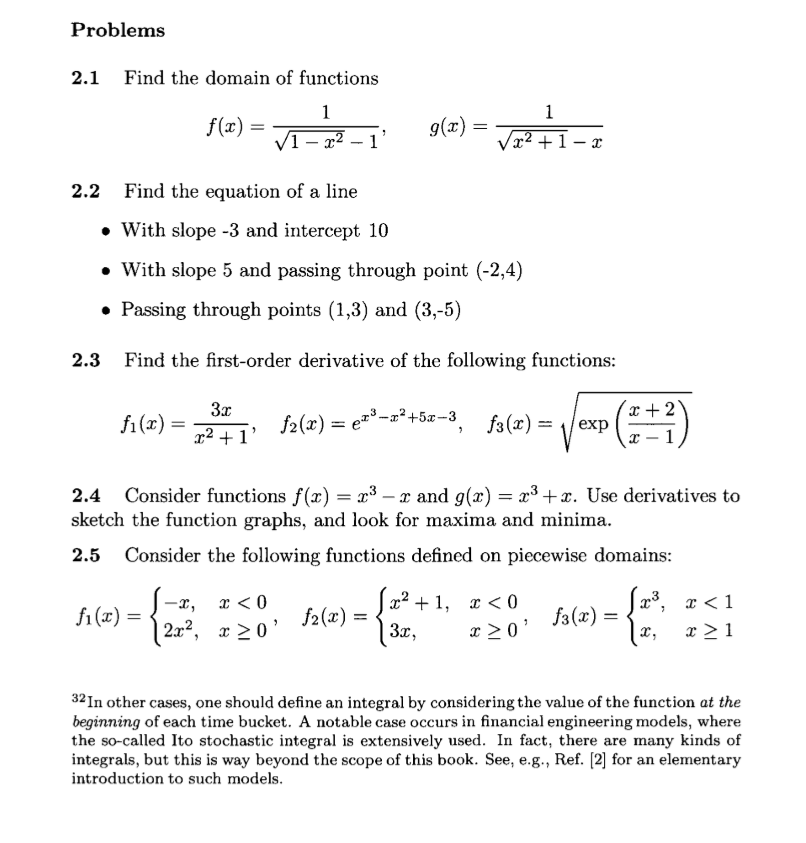 Solved Problems 2.1 Find the domain of functions 1 f(0) = V1 | Chegg.com