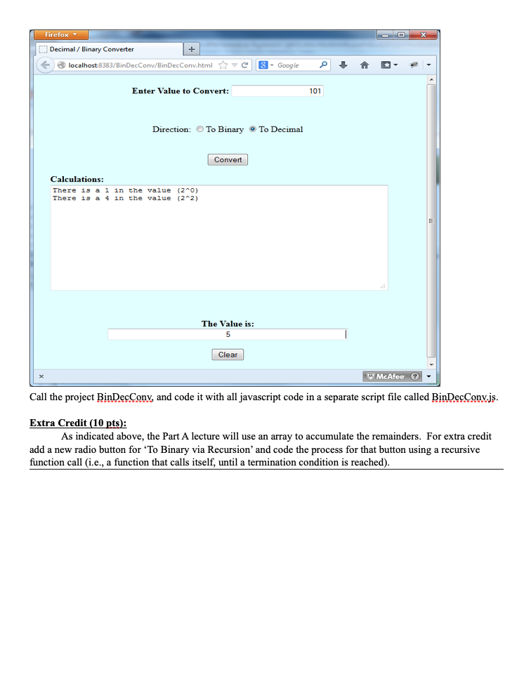 Solved IS265: Scripting Technologies Binary-Decimal | Chegg.com