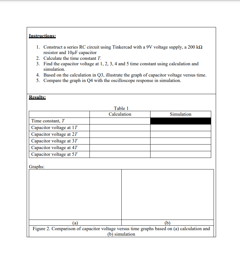 Solved 203 ΚΩ 20.0ν Λ6 Instructions: 1. Construct a series | Chegg.com