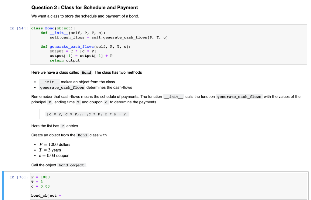 Solved Question 2: Class for Schedule and Payment We want a | Chegg.com