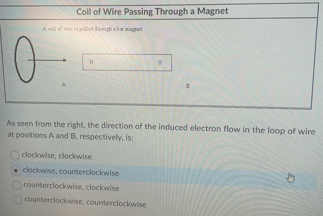 Solved Coil of Wire Passing Through a MagnetA coil of wire | Chegg.com