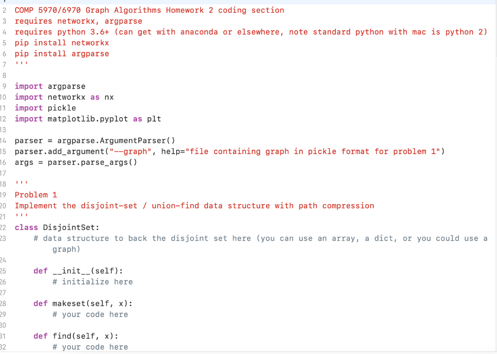 Solved Question 6. Implement the DisjointSet class in | Chegg.com