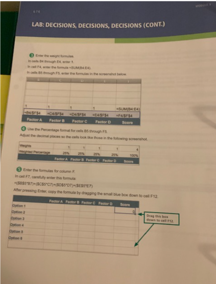 Solved INFORMATION SYSTEMS S LAB: DECISIONS, DECISIONS, | Chegg.com