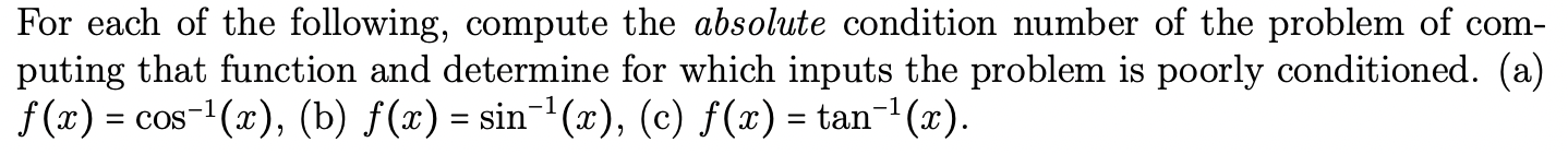 Solved For each of the following, compute the absolute | Chegg.com