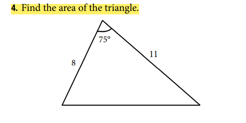 Solved 4. Find the area of the triangle. | Chegg.com