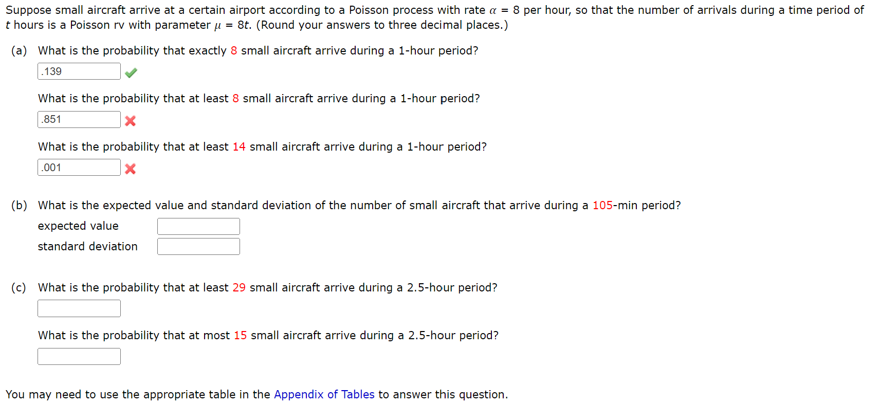Solved Suppose small aircraft arrive at a certain airport | Chegg.com