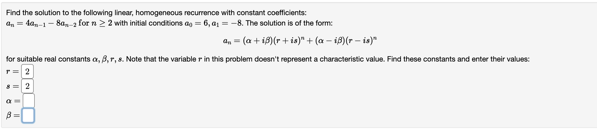 Solved Find the solution to the following linear, | Chegg.com