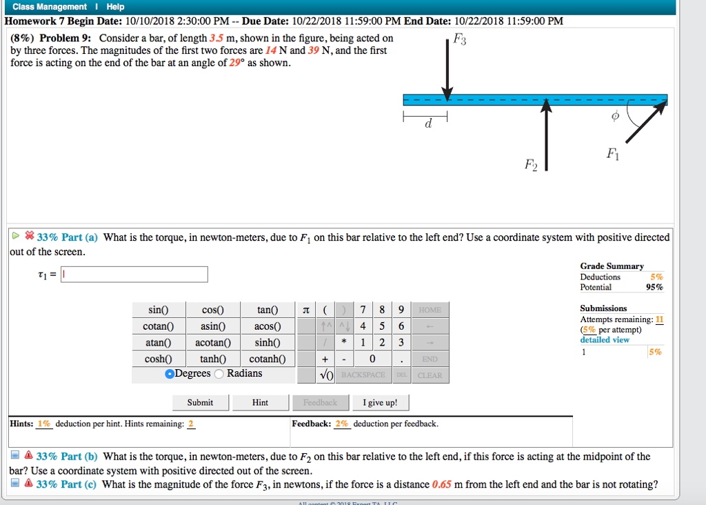 Solved Class Management i Help Homework 7 Begin Date: | Chegg.com