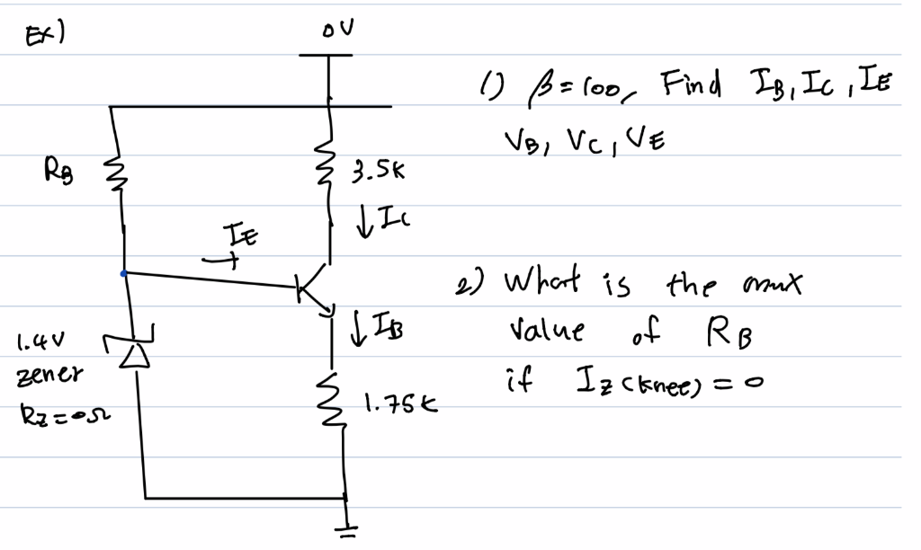 Solved 1) B is 100, Find Ib,Ic,Ie,Vb,Vc,Ve 1-1) What is the | Chegg.com
