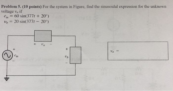 Solved Problem 5. (10 points) For the system in Figure, find | Chegg.com