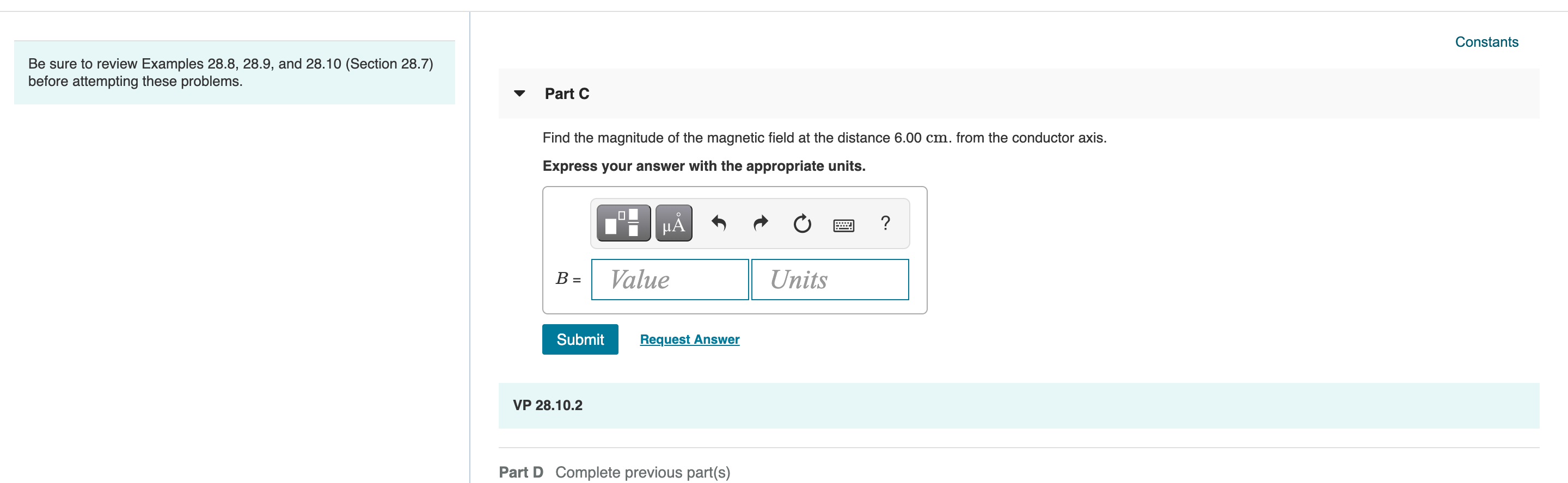 Solved Key Example Variation Problem 28.10 10 of 18 | Chegg.com