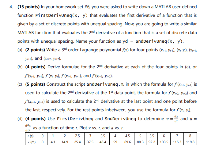 Solved 4. (15 points) In your homework set \#6, you were | Chegg.com