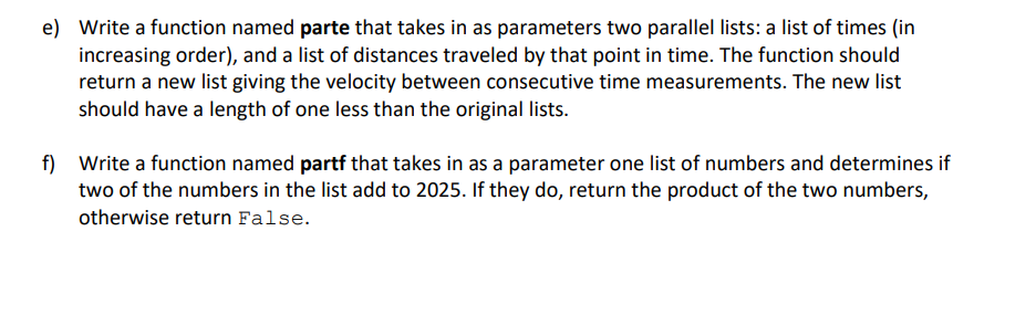 Solved C Write A Function Named Partc That Will Take In As 0755