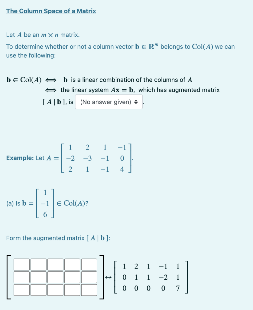 Solved Spanning Sets for a Subspace Remark: The theorem in | Chegg.com