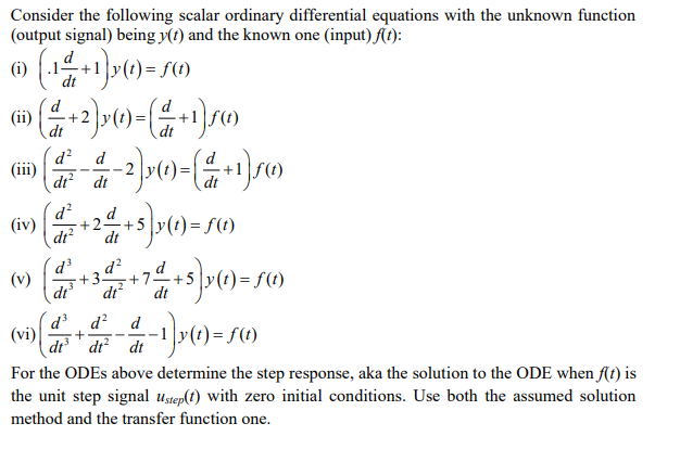 Solved Consider the following scalar ordinary differential | Chegg.com
