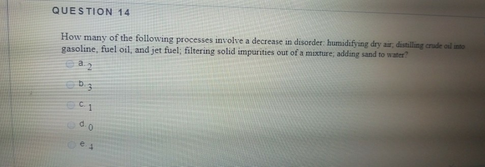 Solved QUESTION 14 How many of the following processes | Chegg.com