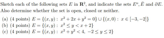 Solved Sketch each of the following sets E in R², and | Chegg.com