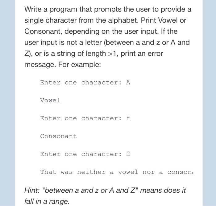 Solved Write a program that prompts the user to provide a | Chegg.com