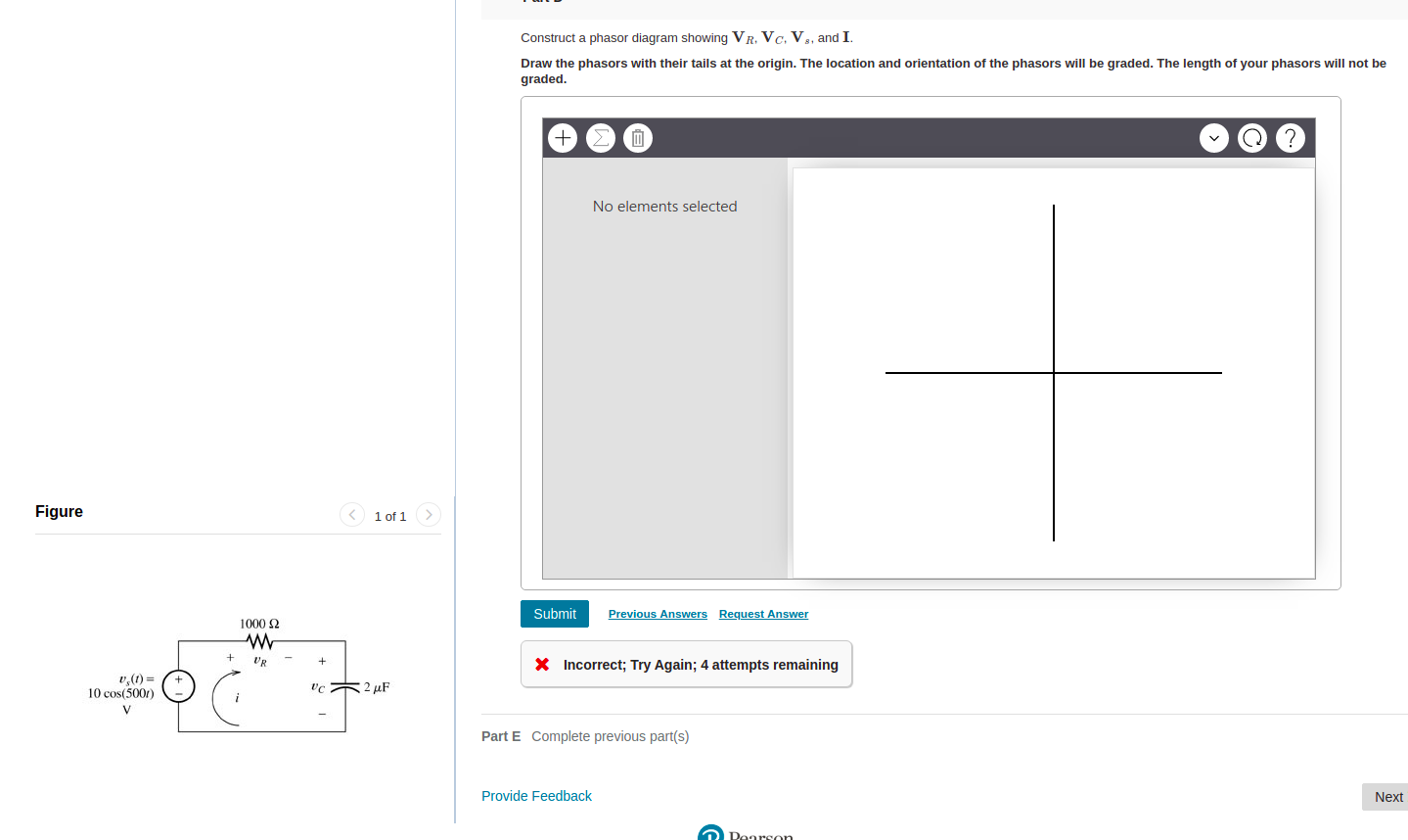 Solved Construct a phasor diagram showing VR Vc, V, and I. | Chegg.com