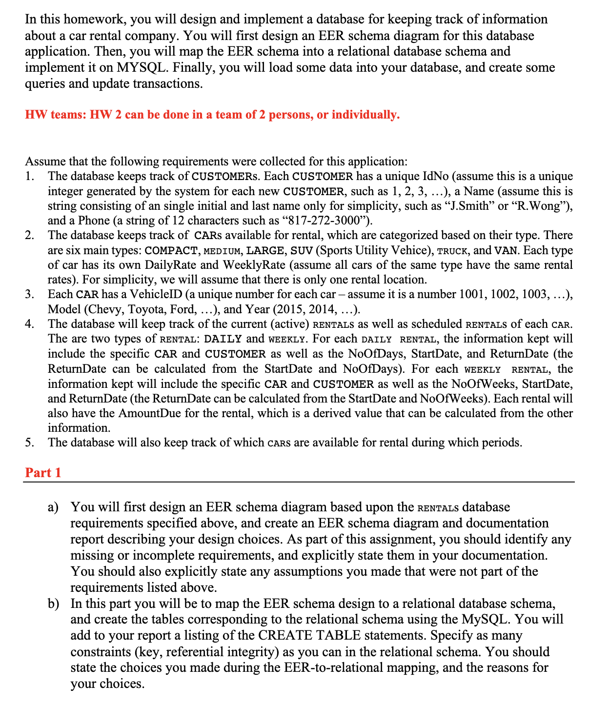 Solved In this homework, you will design and implement a | Chegg.com