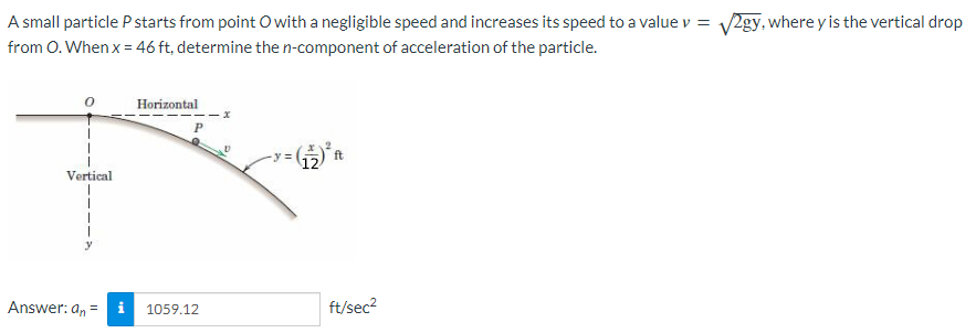 Solved A small particle P starts from point O with a | Chegg.com