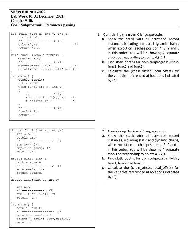 Solved SE309 Fall 2021-2022 Lab Work 10. 31 December 2021. | Chegg.com
