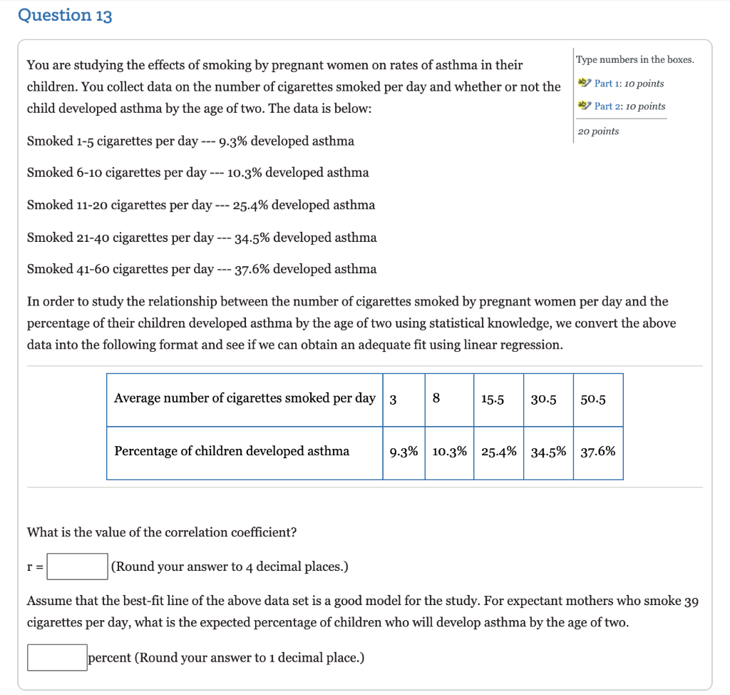 Solved Question 7 Consider the following table summarizing | Chegg.com
