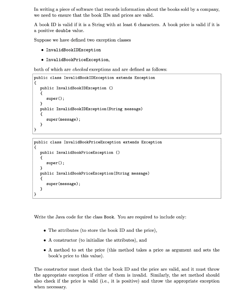 Solved In writing a piece of software that records | Chegg.com