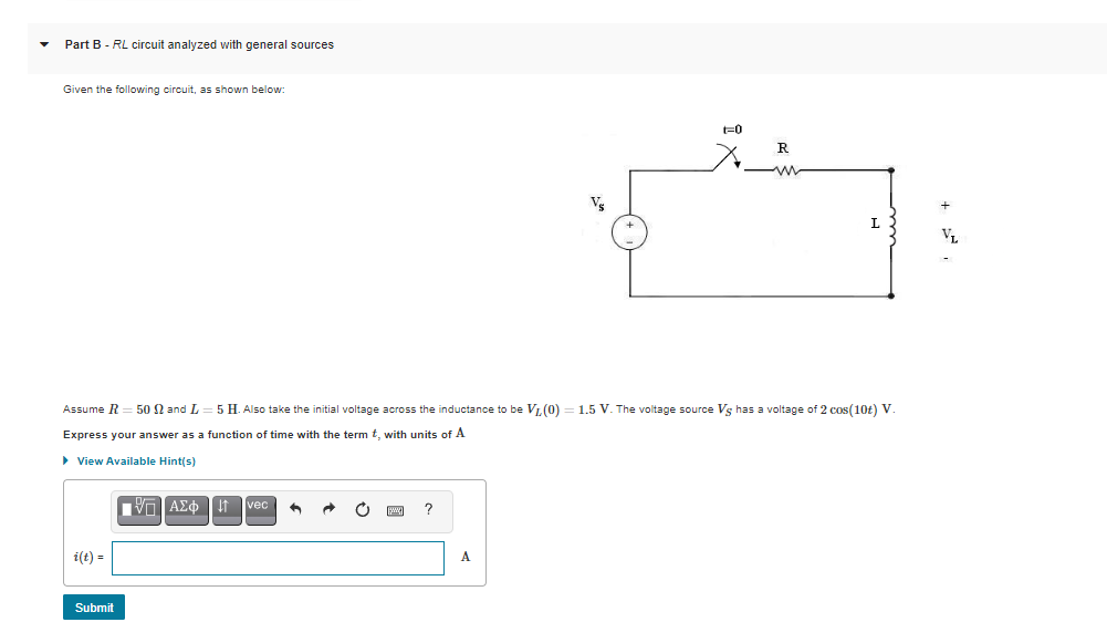 Solved Learning Goal: To analyze RC and RL circuits with | Chegg.com