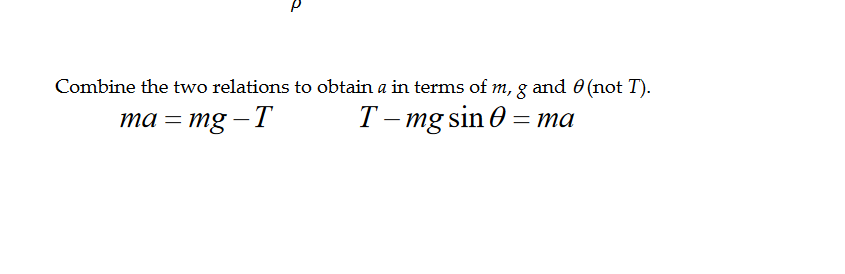 Solved Combine the two relations to obtain a in terms of m, | Chegg.com