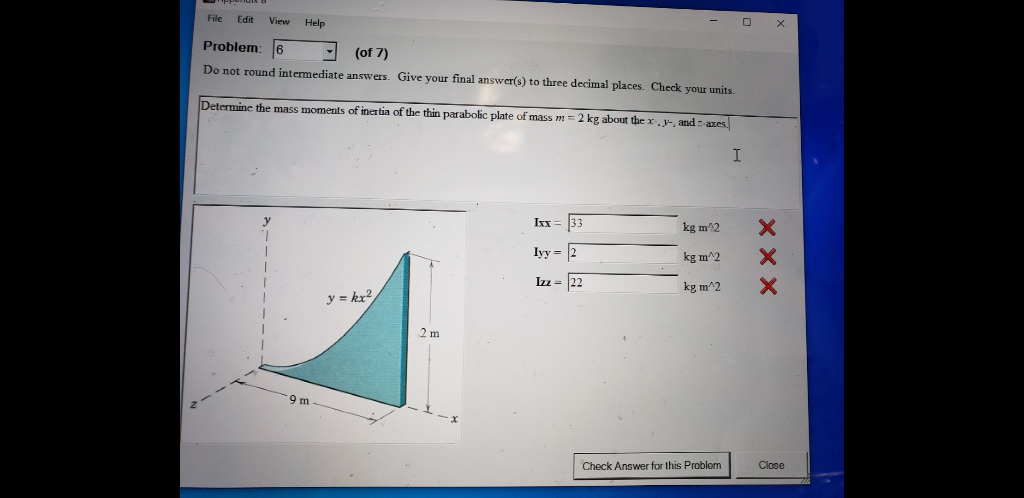 Solved File Edit View Help Problem: 6 (of 7) Do not round | Chegg.com