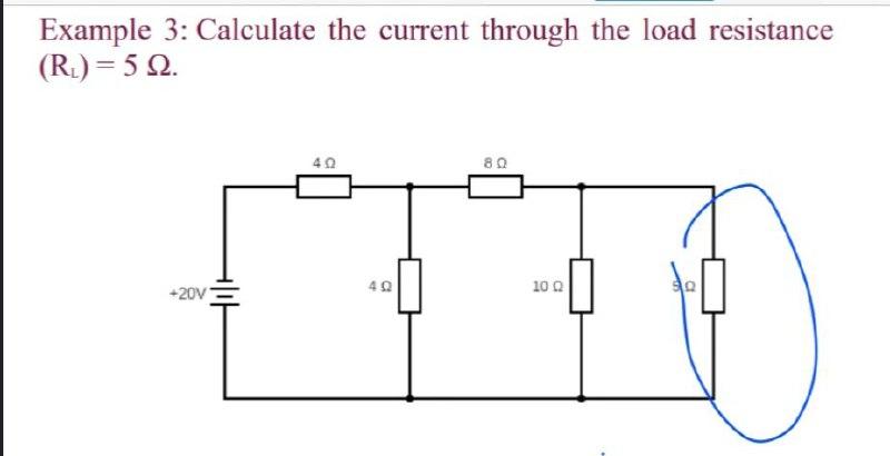 Solved Example 3: Calculate the current through the load | Chegg.com