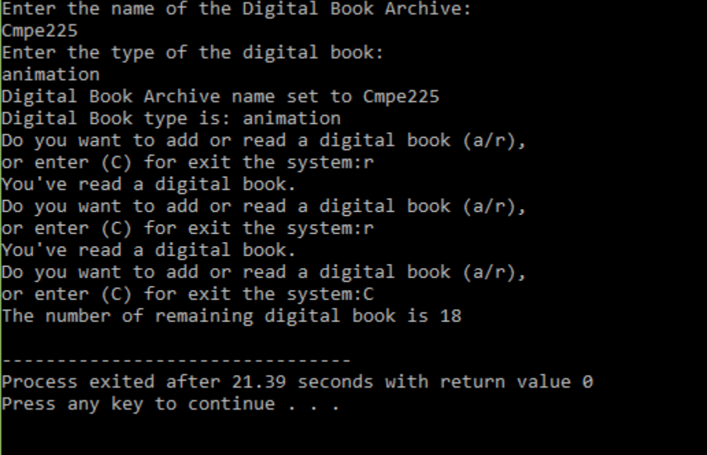 Solved (OOP C++) Write a class called DigitalBookArchive. | Chegg.com