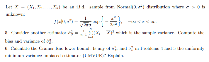 Solved Let X=(X1,X2,…,Xn) be an i.i.d. sample from | Chegg.com