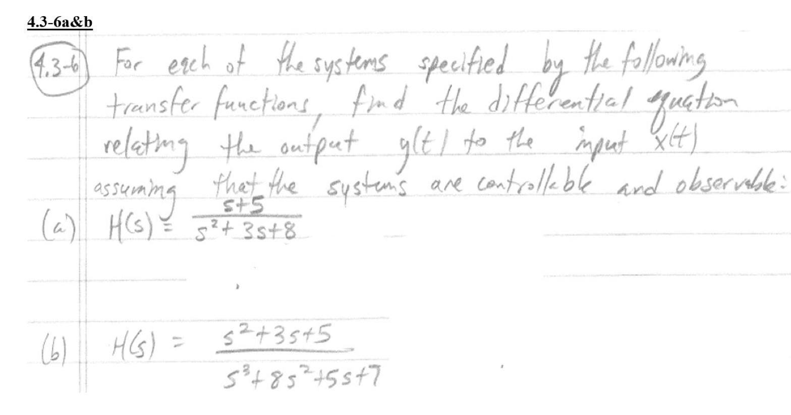 Solved (4.3-6) For eqch of the systems specifled by the | Chegg.com